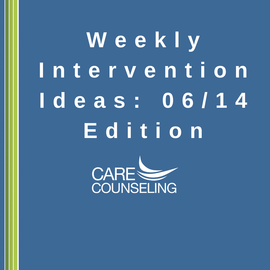 Weekly Intervention Ideas: March 30th Edition