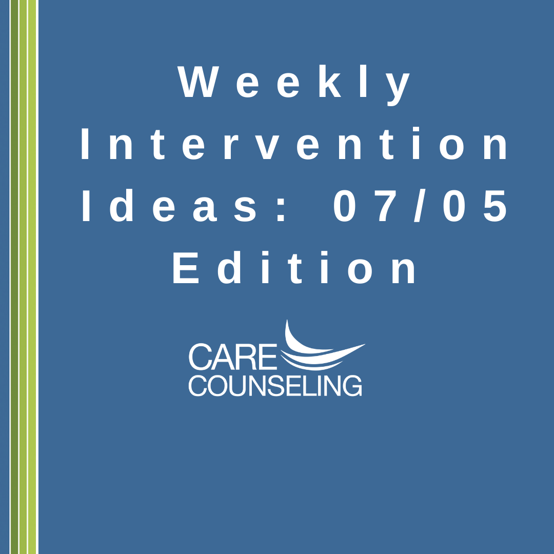 Weekly Intervention Ideas: March 30th Edition